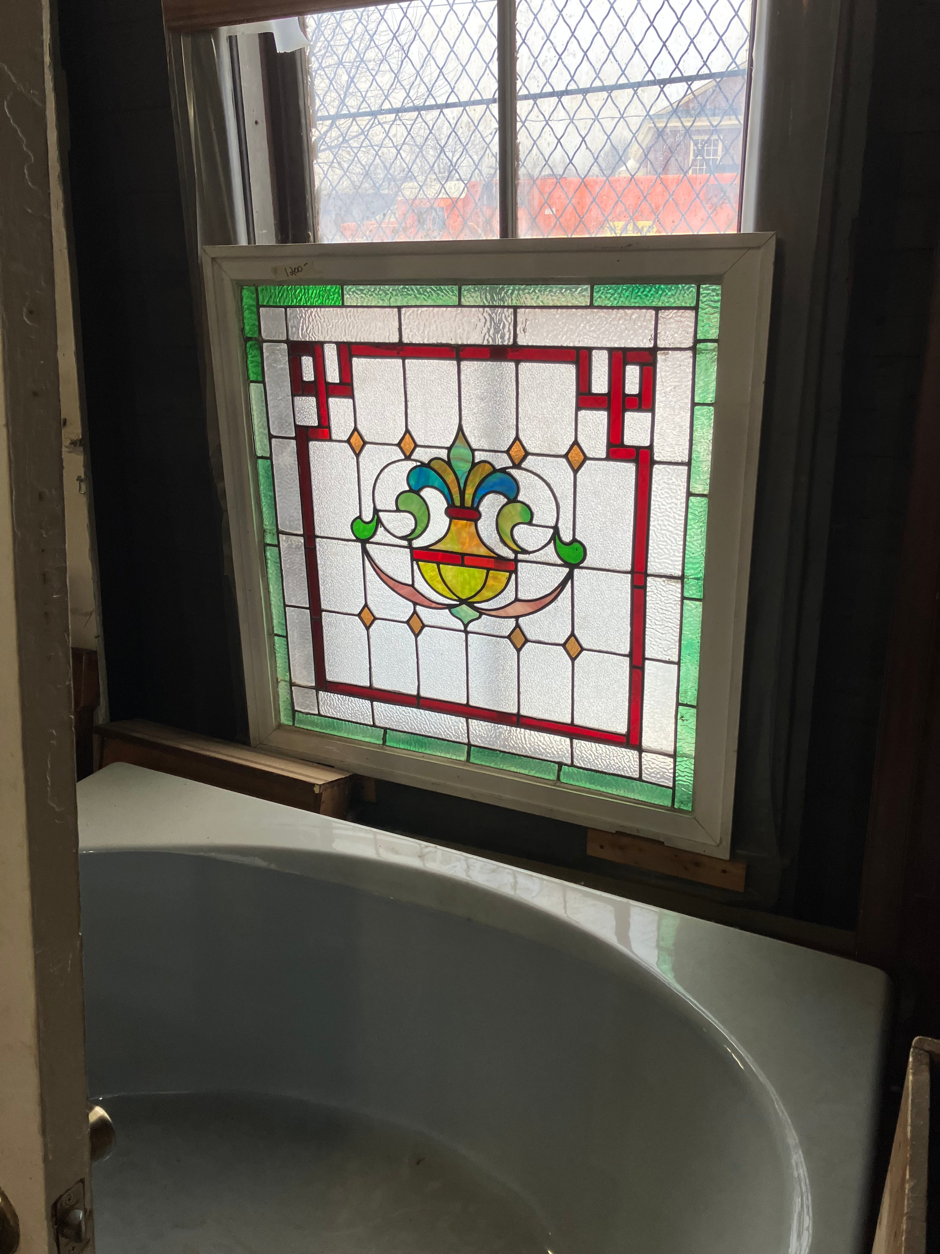 Square Stained Glass Window – Vermont Salvage